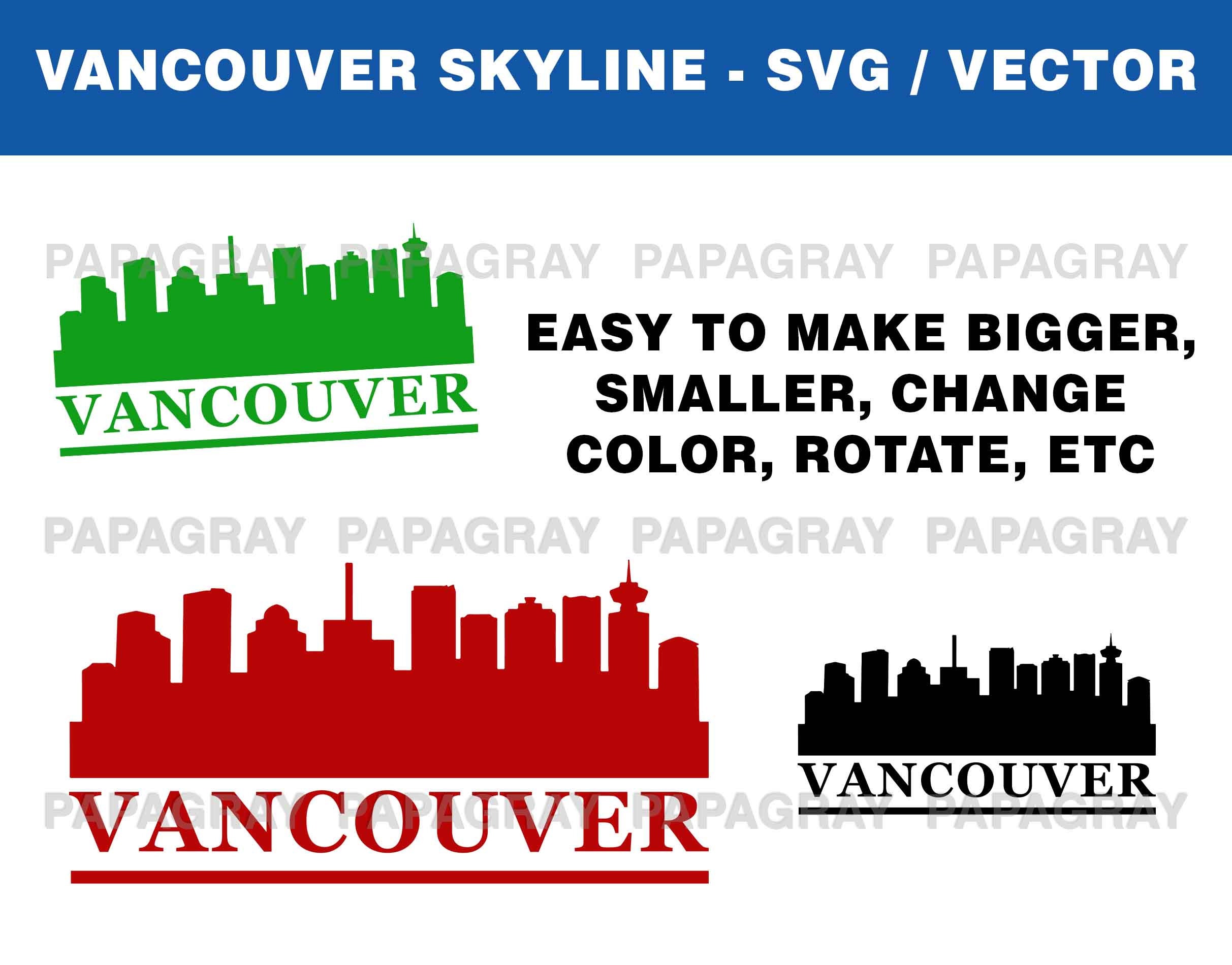 Vancouver Skyline SVG Digital Download Vancouver SVG | Etsy