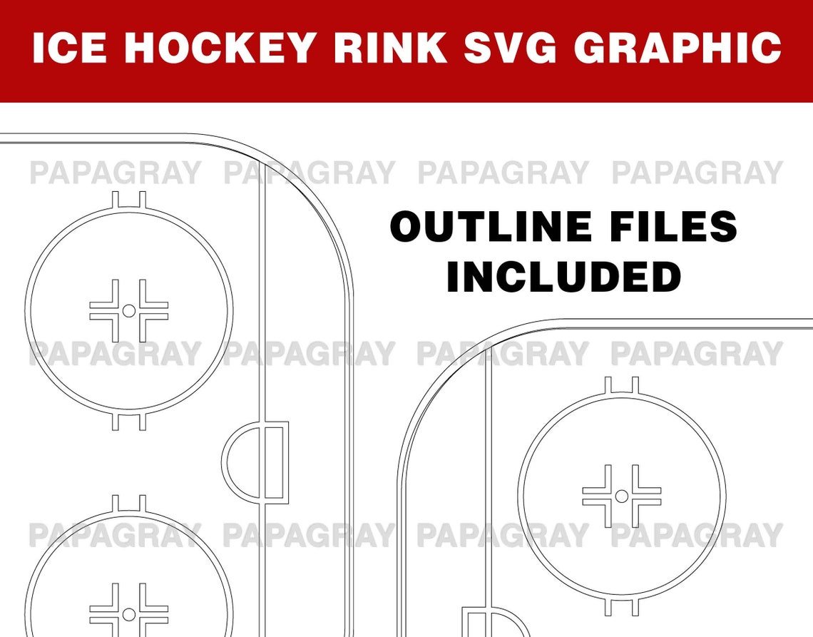 Ice Hockey Rink SVG Vector Graphic Digital Download Ice | Etsy
