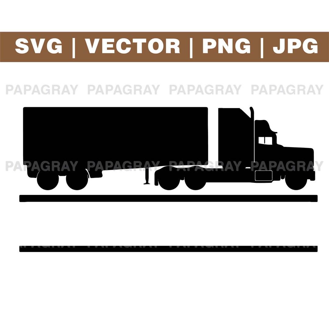 Truck Monogram SVG Vector Digital Download Lorry PNG, Mechanic, Semi ...