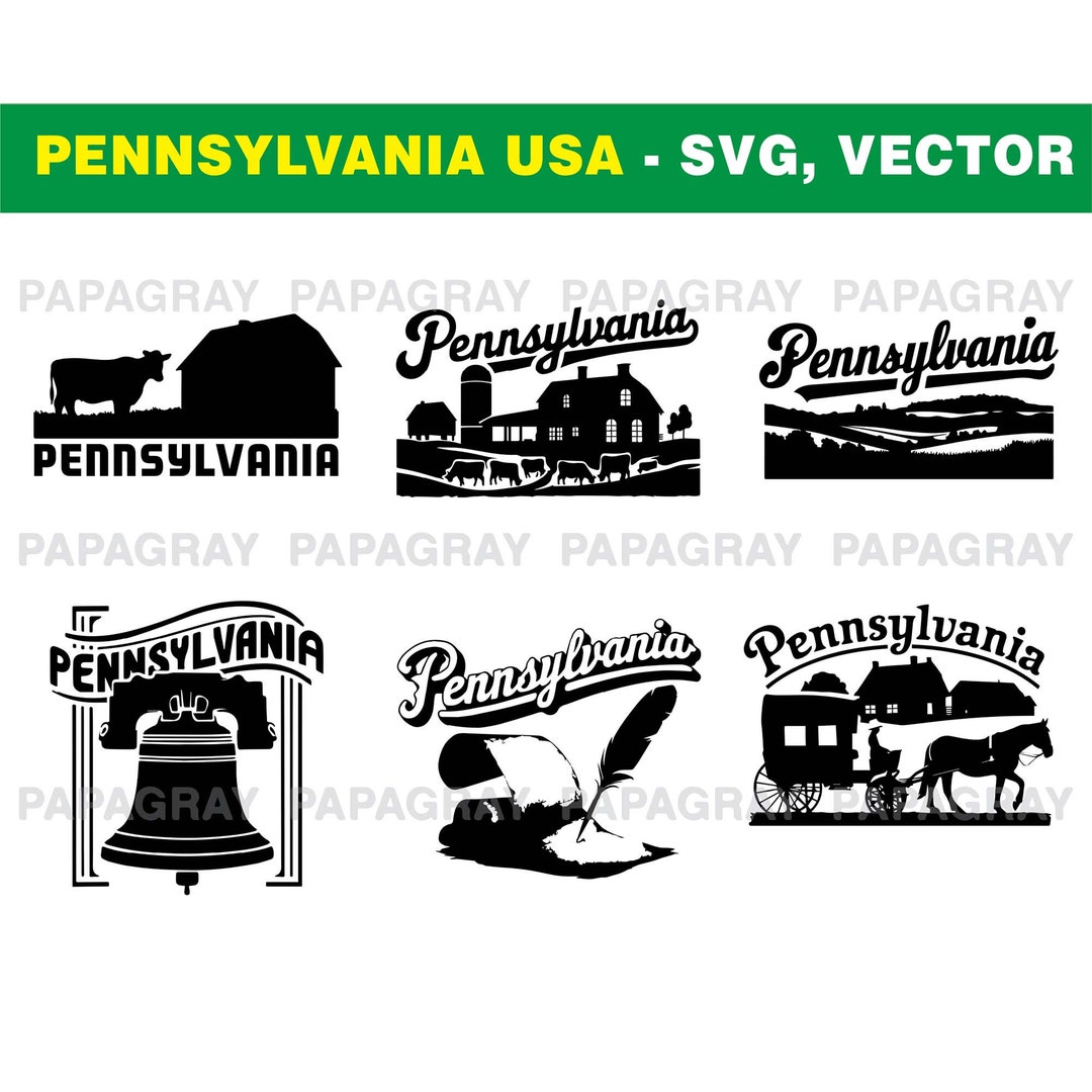 Pennsylvania SVG Vector Graphic Bundle: 7 Designs (digital Download) - Etsy