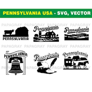 Pennsylvania SVG Vector Graphic Bundle: 7 Designs (digital Download) - Etsy
