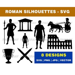 Roman Empire Silhouette Pack: 8 Vector Designs (digital Download) - Etsy