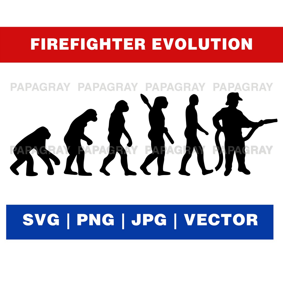 Firefighter SVG Evolution Graphic | Digital Download | Firefighter PNG ...