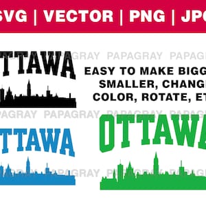 Ottawa Skyline SVG | Digital Download | Vector Skyline Graphic ...