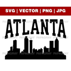 Atlanta Georgia SVG Digital Download Georgia Skyline Silhouette, City ...
