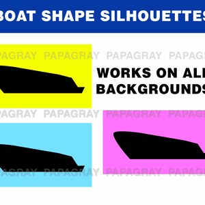 Boat Shapes SVG Silhouette Pack - 14 Designs | Digital Download | Boat ...