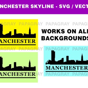 Manchester Skyline SVG | Digital Download | Manchester SVG, Manchester ...