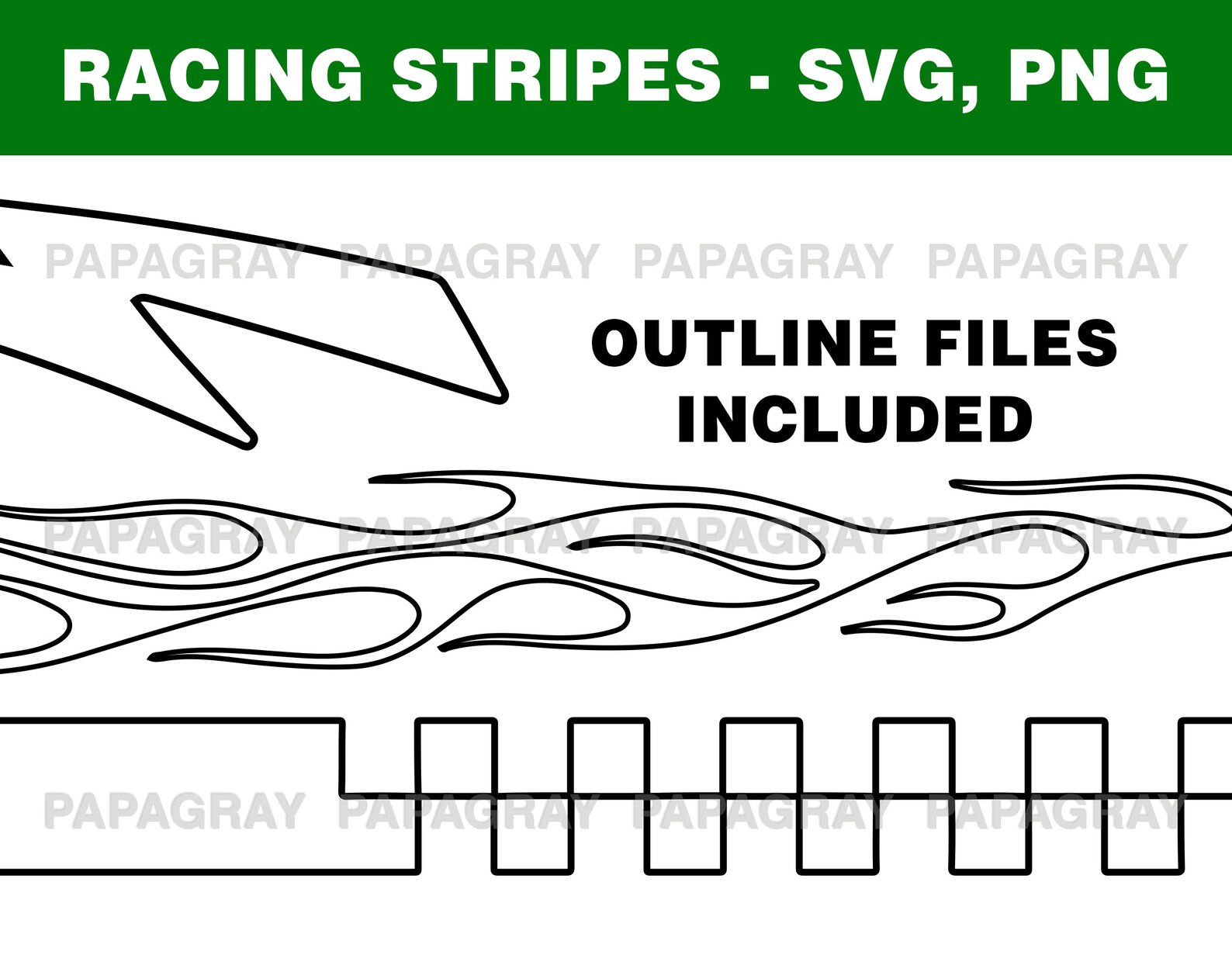 Car Racing Stripes Decal Pack 18 Designs Digital Download - Etsy