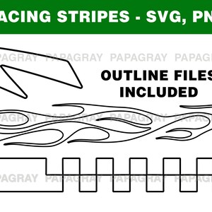 Car Racing Stripes Decal Pack - 18 Designs | Digital Download | Racing ...