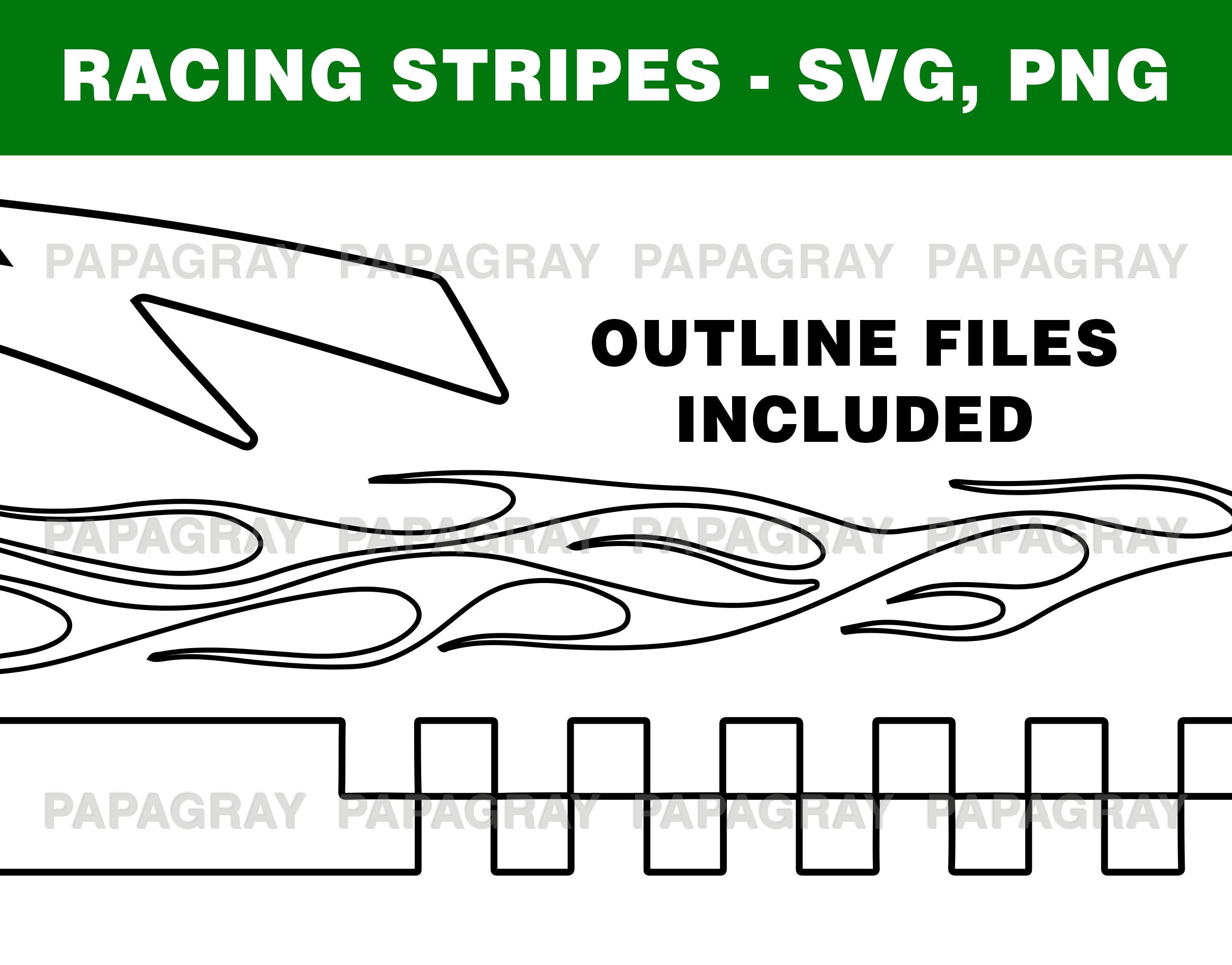 Car Racing Stripes Decal Pack 18 Designs Digital Download - Etsy