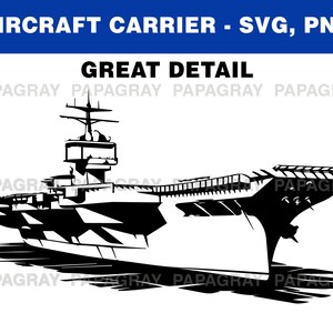 Aircraft Carrier SVG Silhouette Bundle Pack - 10 Designs | Digital ...
