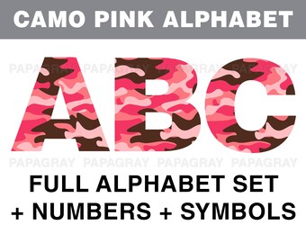 Green Camo Alphabet PNG Clip Art BUNDLE PACK Digital | Etsy UK