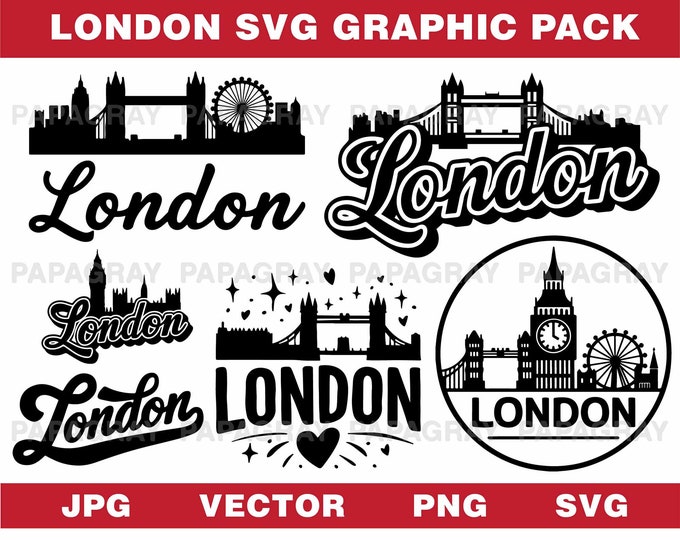 London Svg, England Svg, UK Svg, London England Cityscape Skyline ...