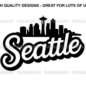 Seattle Skyline SVG Vector Bundle - 7 Designs | Digital Download ...