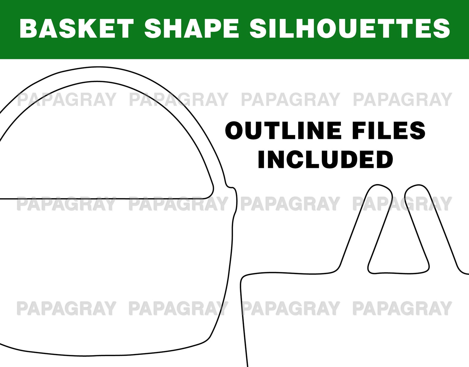 Basket Shapes SVG Silhouette Pack 20 Designs Digital - Etsy