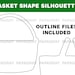 Basket Shapes SVG Silhouette Pack - 20 Designs | Digital Download ...