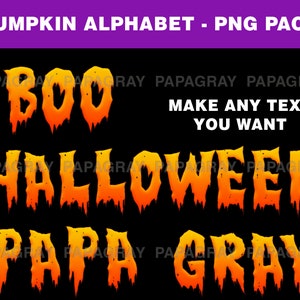 Halloween Pumpkin Alphabet Clipart Pack Digital Download - Etsy