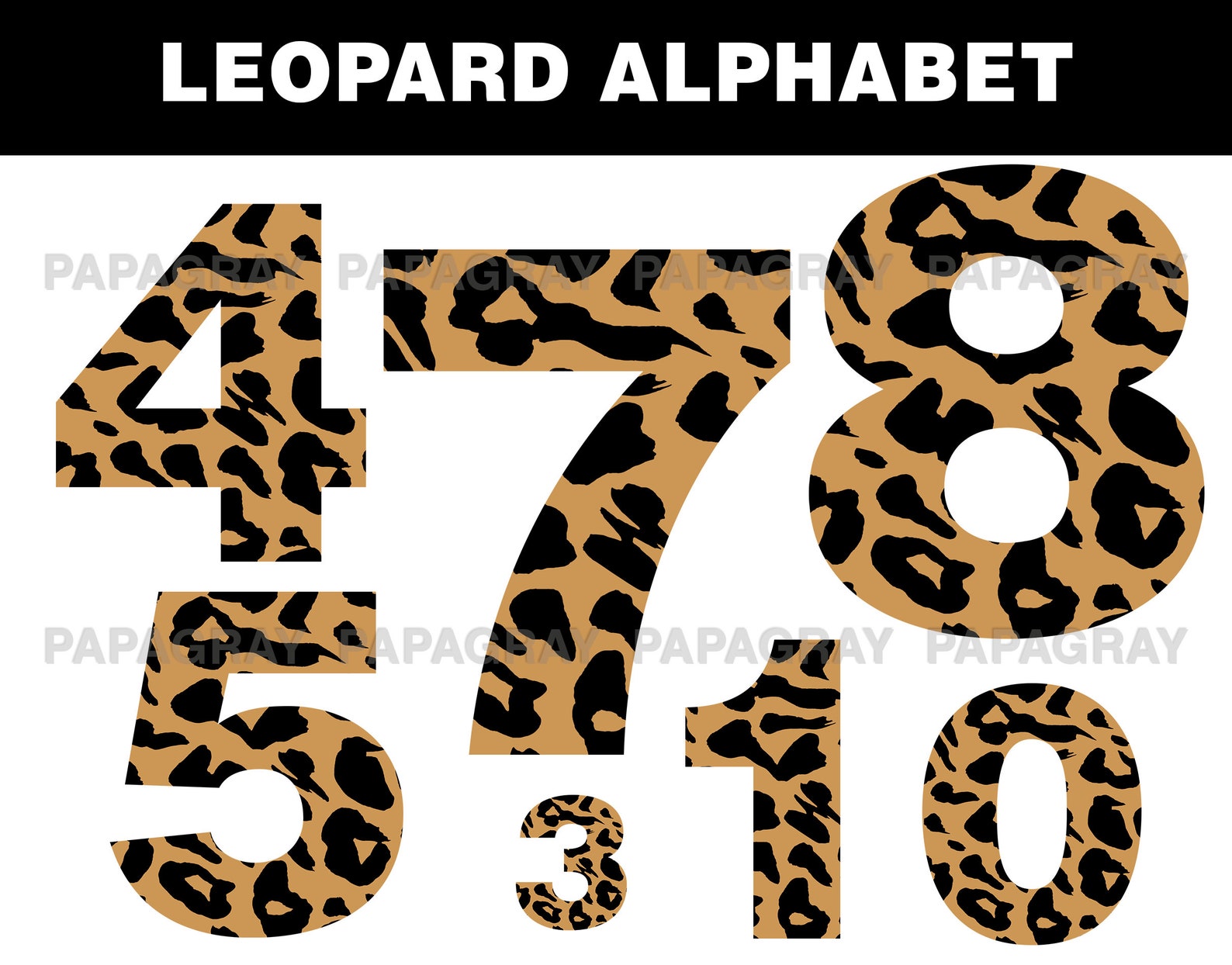 Leopard Print Alphabet PNG Clip Art BUNDLE PACK Digital - Etsy UK