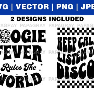 Disco SVG - 2 Funky Designs | Digital Download | Disco Dancing SVG ...