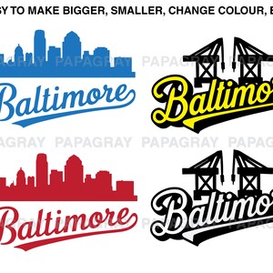 Baltimore SVG Vector Graphic Bundle - 6 Designs | Digital Download ...