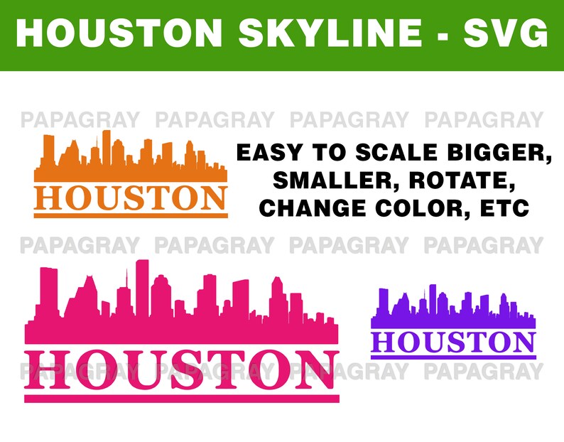 Houston Skyline SVG Digital Download Houston SVG Houston - Etsy