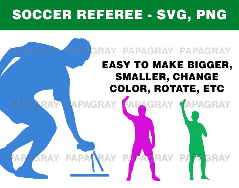 Soccer Referee Silhouette SVG Pack 8 Designs Digital - Etsy