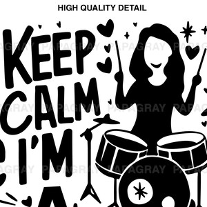 Woman Drummer SVG Vector Graphic Sayings - 15 Designs | Digital ...