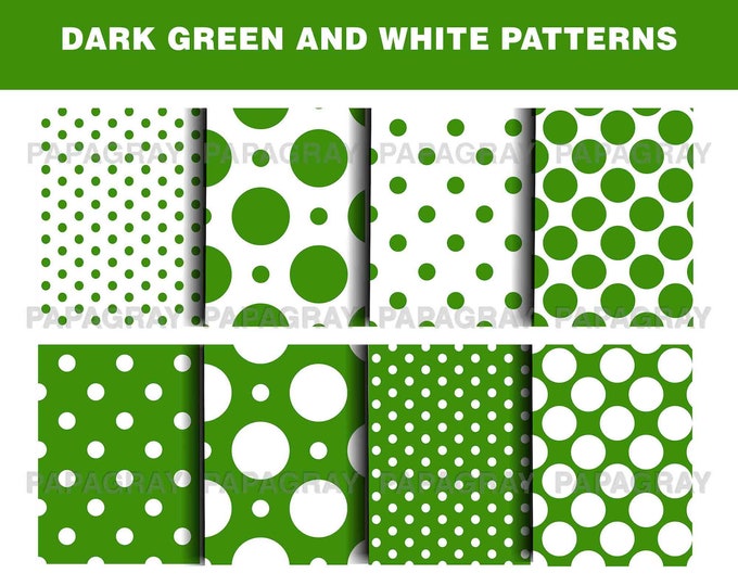 Green Polka Dot Pattern: Seamless Digital Paper (digital Download) - Etsy