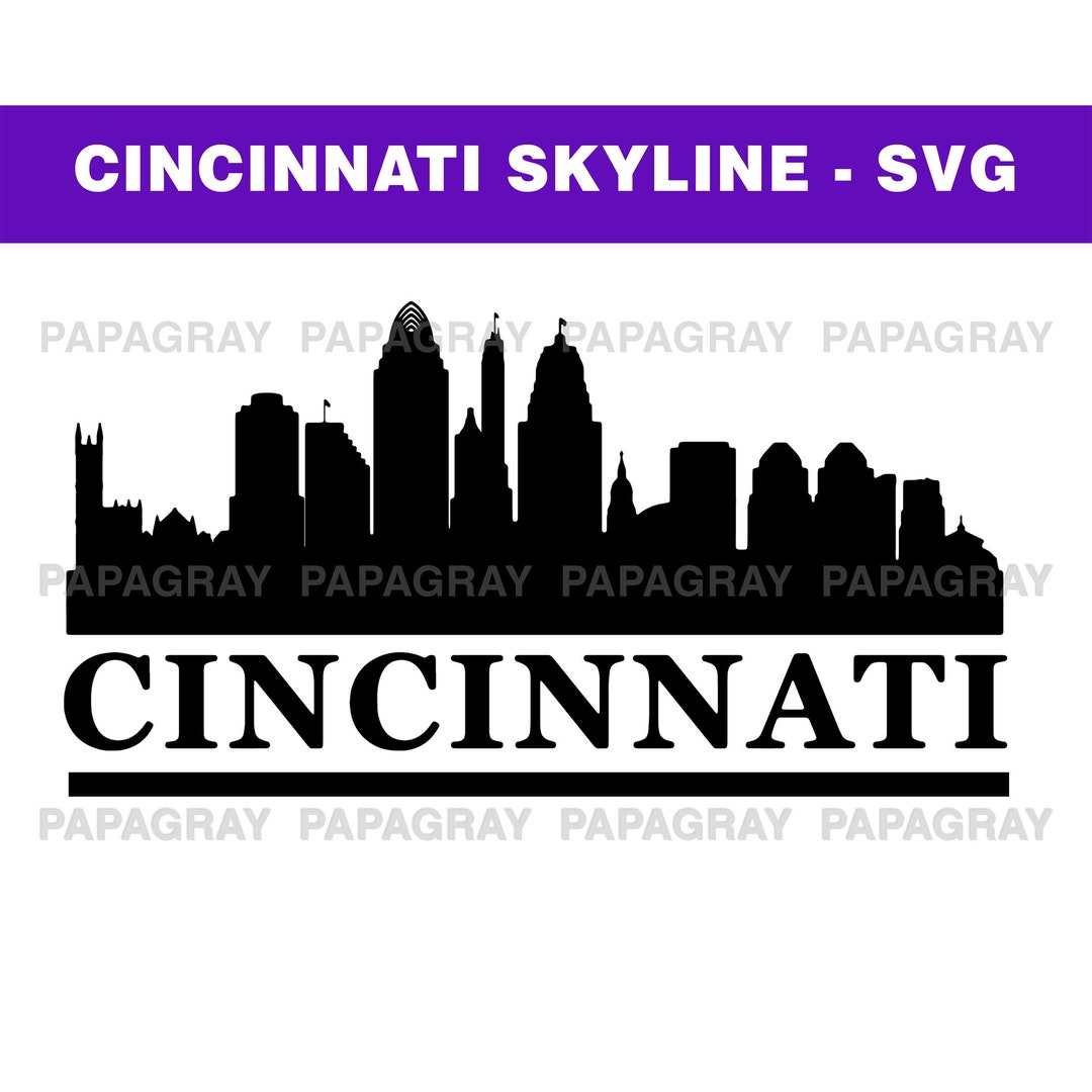 Cincinnati Skyline SVG | Digital Download | Cincinnati SVG, Cincinnati ...