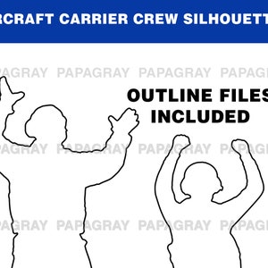 Aircraft Carrier Ground Crew Silhouette Pack - 11 Designs | Digital ...