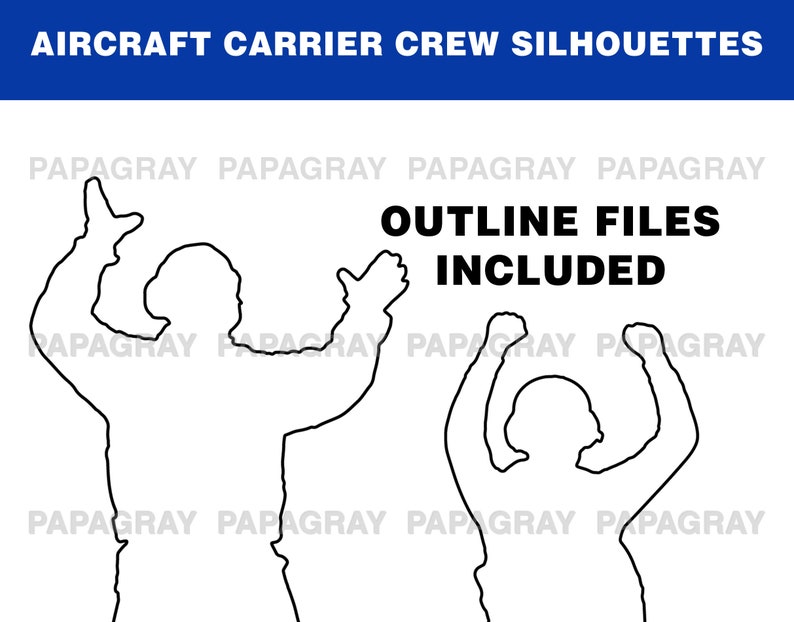 Aircraft Carrier Ground Crew Silhouette Pack 11 Designs - Etsy