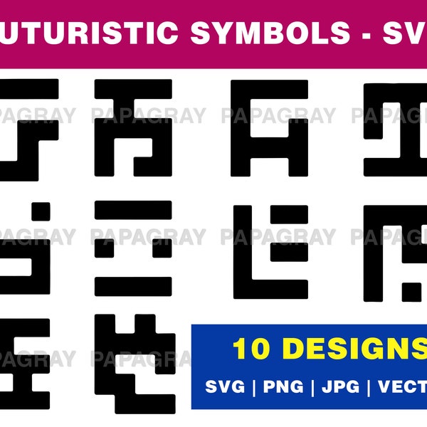 Futuristic Vector Svg - Etsy