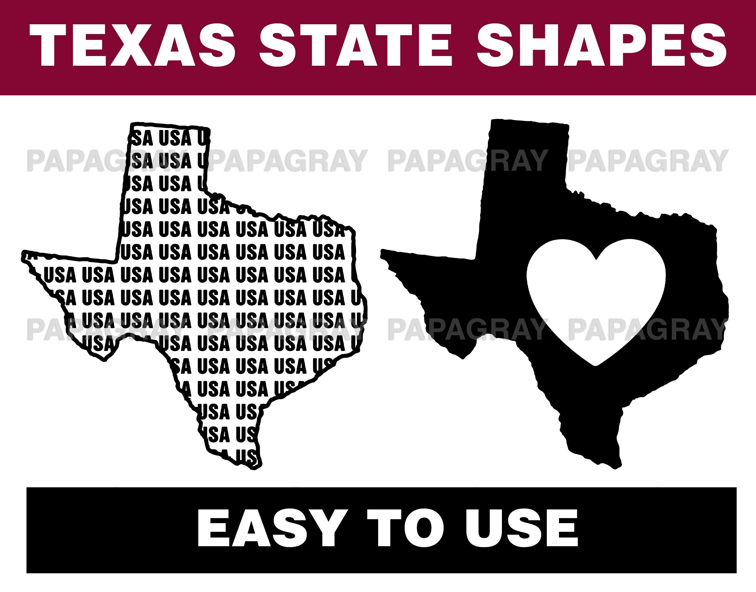 Texas SVG Texas State Shape Digital Download Texas - Etsy