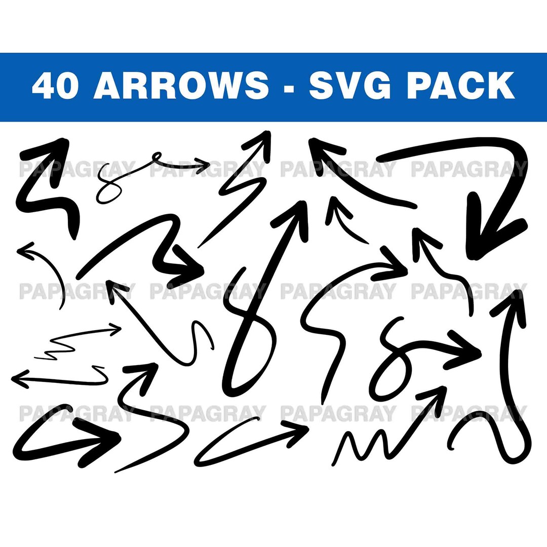 Big Arrows Pack - 40 Designs | Digital Download | Arrows SVG, Arrows ...