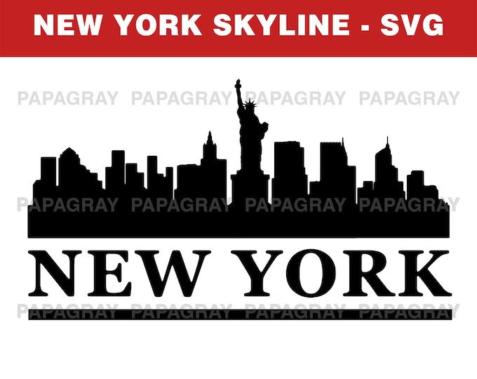 New York Skyline SVG: City Vector Graphic (digital Download) - Etsy