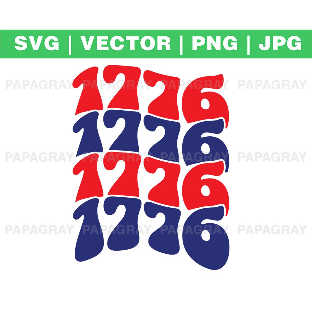 USA 1776 SVG Vector Graphic Digital Download 4th of July Graphic ...