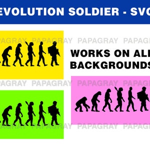 Soldier SVG Evolution Graphic | Digital Download | Military PNG ...