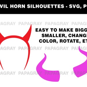 Devil Horns SVG Pack - 10 Designs | Digital Download | Halloween Devil ...