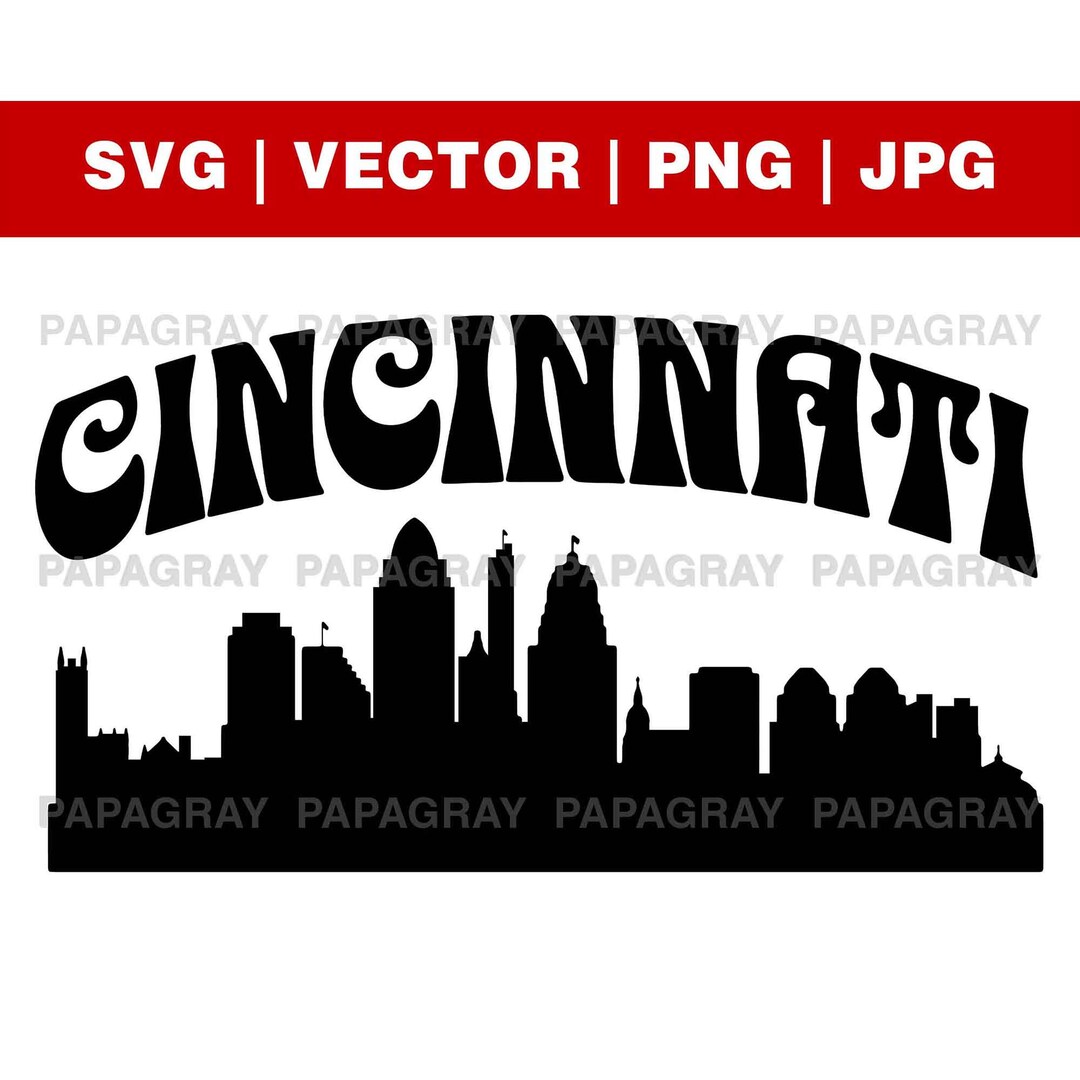 Cincinnati Ohio Skyline SVG | Digital Download | Cincinnati Ohio, City ...