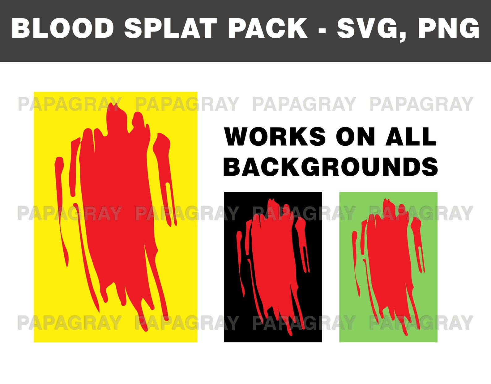 Blood Splat Silhouette Pack - 15 Designs | Digital Download | Blood ...