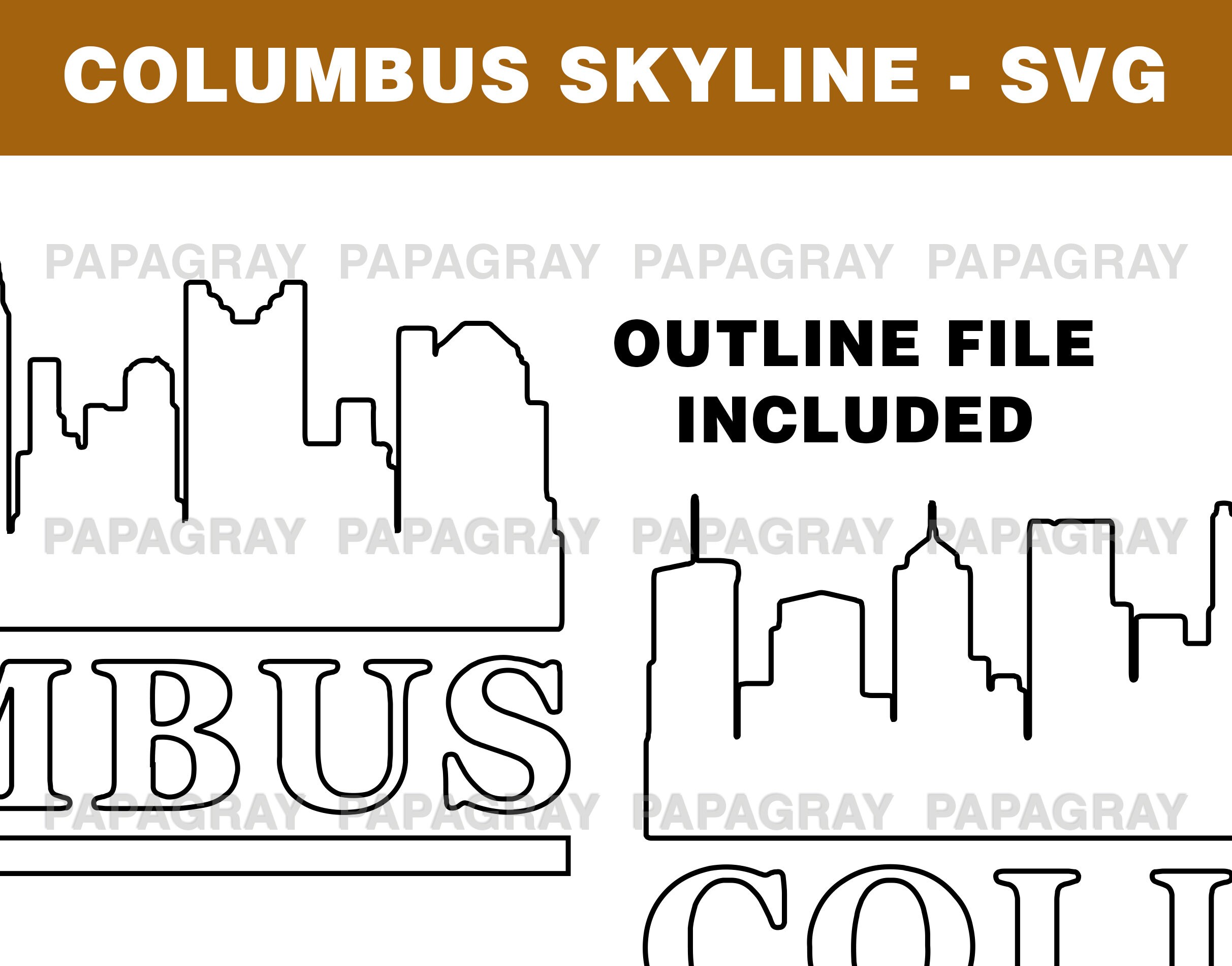 Columbus Skyline SVG Digital Download Columbus SVG - Etsy