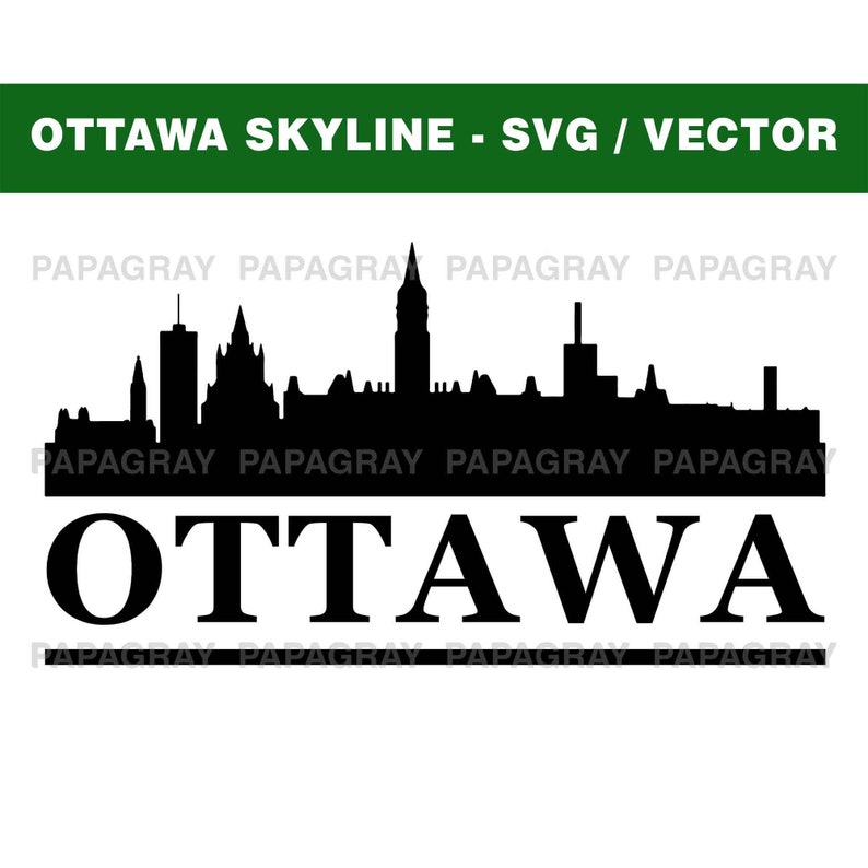 Ottawa Skyline SVG Vector: Cityscape PNG, JPG (digital Download) - Etsy ...