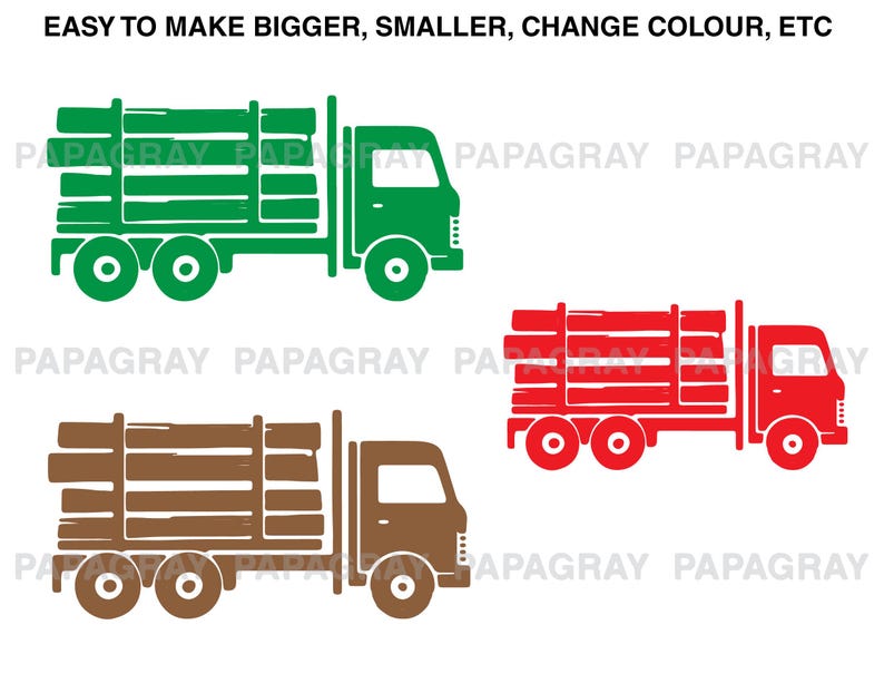 Log Trucks SVG Vector Bundle - 6 Designs | Digital Download | Logging ...