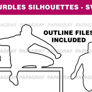 Hurdles Silhouette Pack - 5 Designs | Digital Download | Running ...