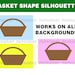 Basket Shapes SVG Silhouette Pack 20 Designs Digital Download Basket ...