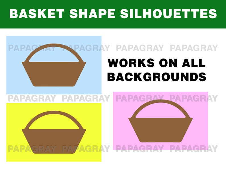 Basket Shapes SVG Silhouette Pack 20 Designs Digital - Etsy