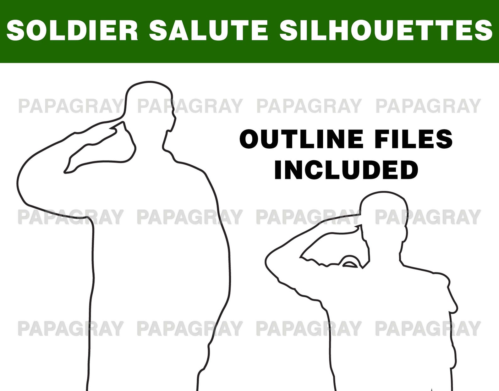 Soldier Salute SVG Graphic - 12 Designs | Digital Download | Army ...