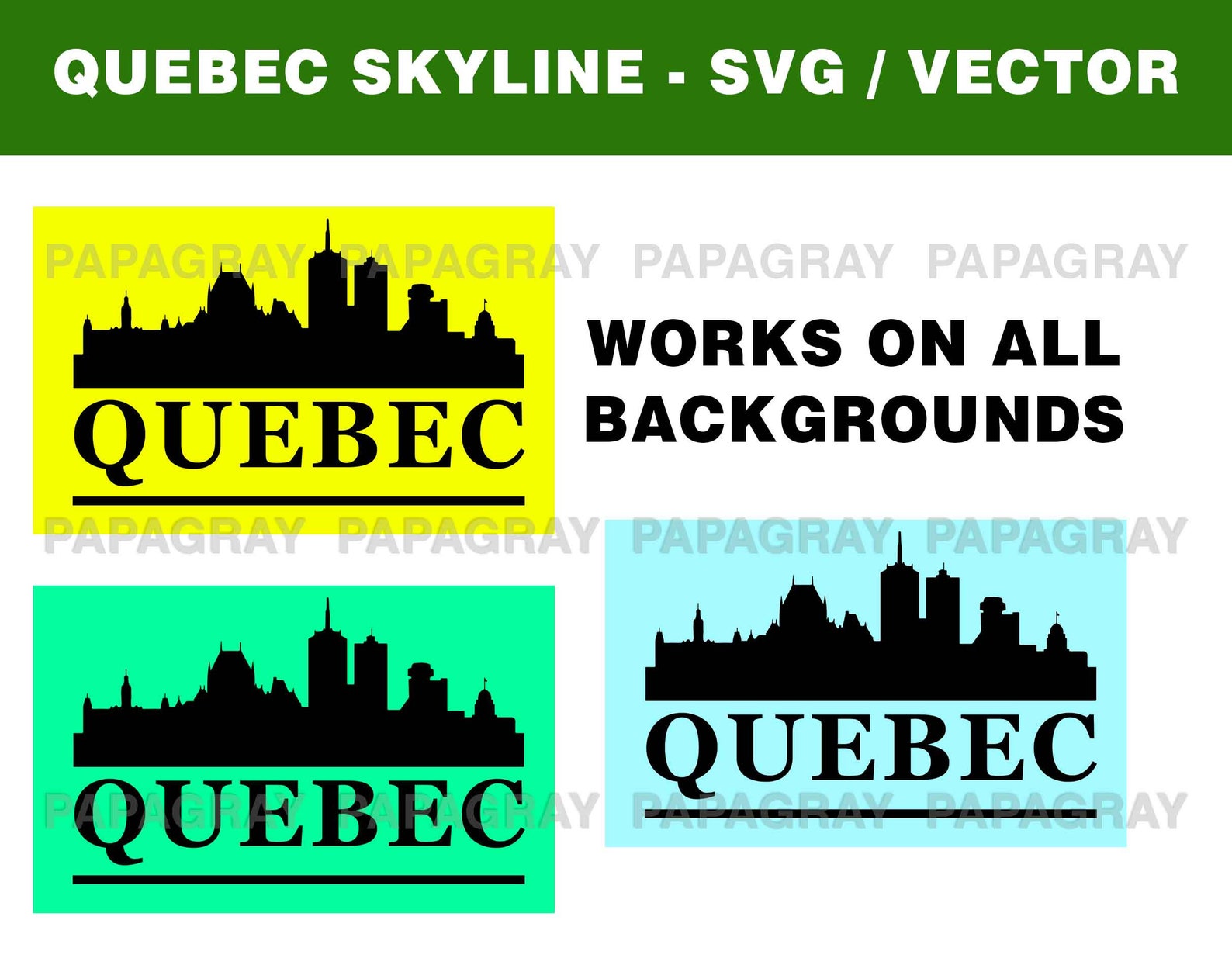 Quebec Skyline SVG Digital Download Quebec SVG Quebec | Etsy