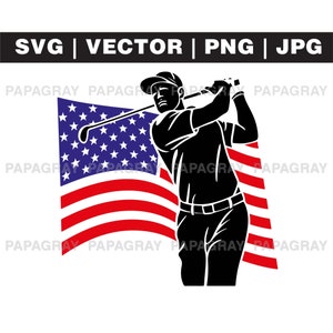 Golf Player SVG Vector Graphic | Digital Download | Male Golfer, SVG ...