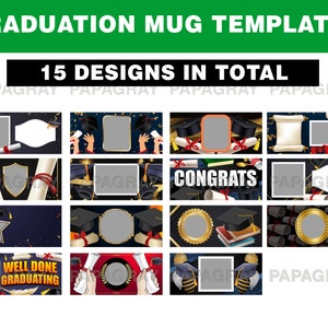 Graduation Mug Templates 15 Designs Digital Download University ...